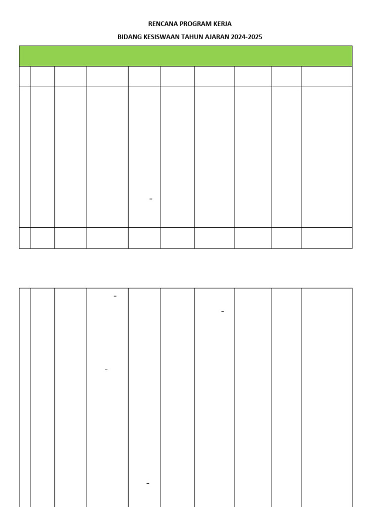 PROKER KESISWAAN 2024-2025 | PDF