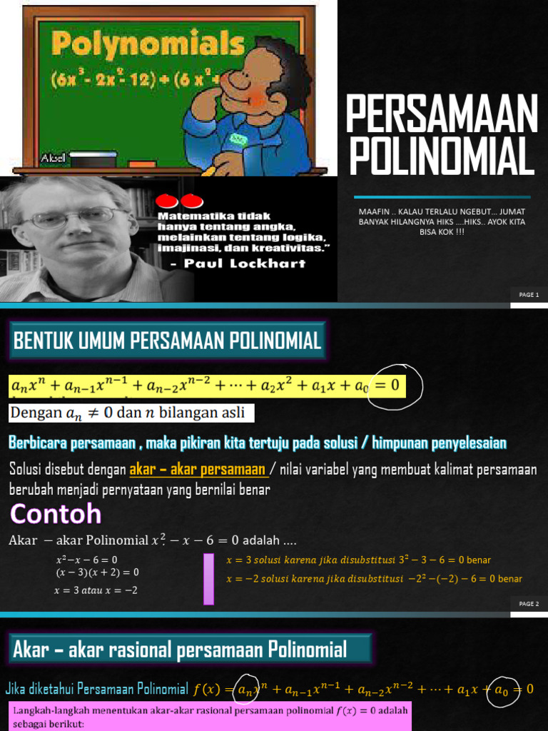 Persamaan Polinomial Xia2 | PDF