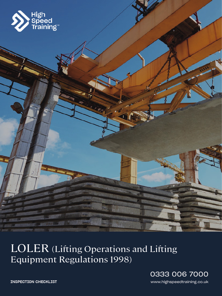 LOLER Inspection Checklist Sheet | PDF