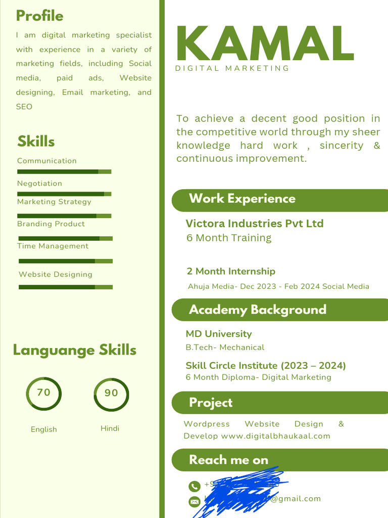 Kamal Tanwar Resume | PDF | Business | Computers