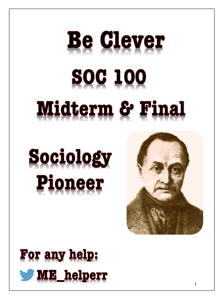 Soc100 Note | PDF