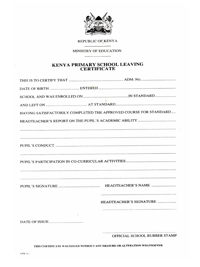 primary school leaving certificate | PDF