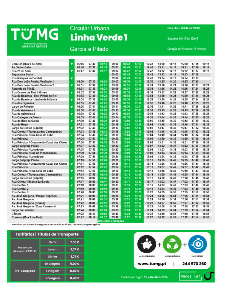 01 TUMG Linha Verde 1 | PDF