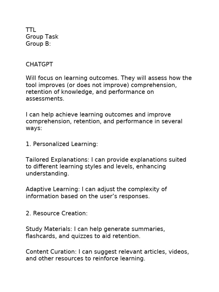 TTL Group Activity | PDF