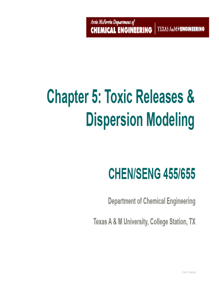 CH5+ +Toxic+Release+and+Dispersion+Models+V3 | PDF
