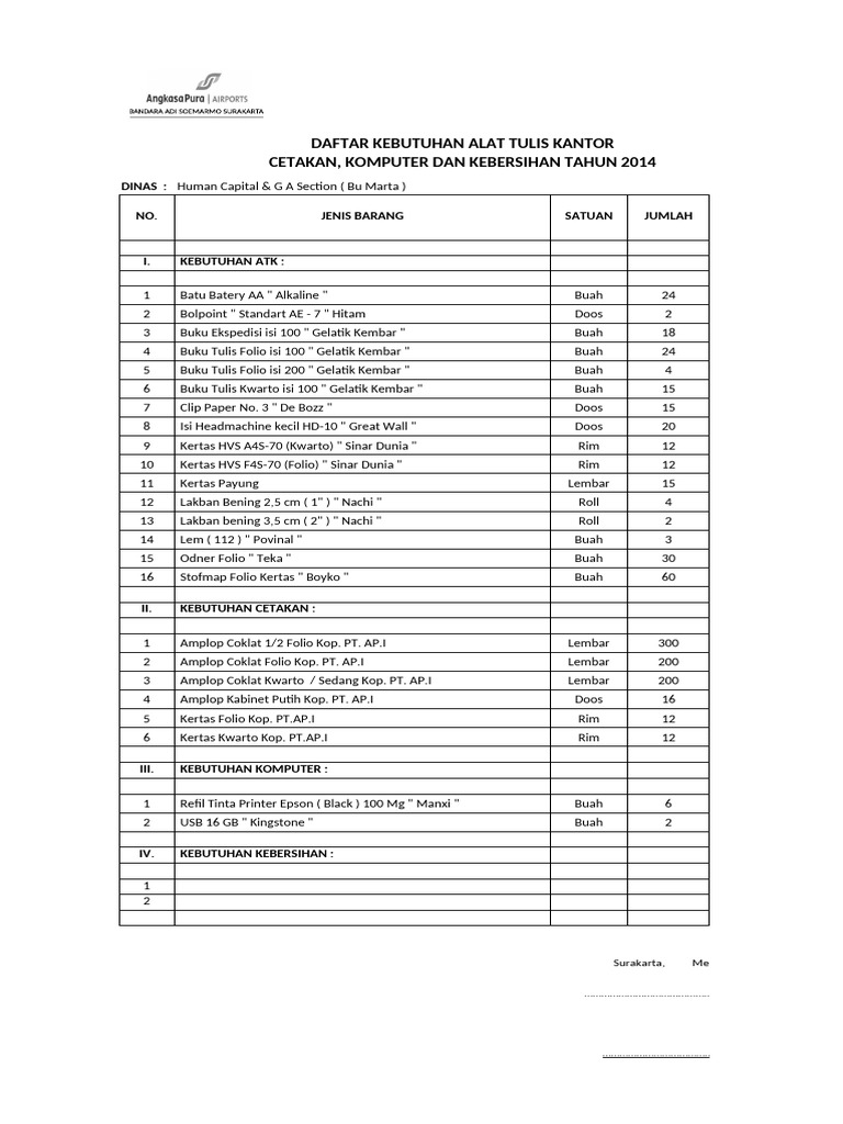 Daftar Atk Setahun 2014 Pdf