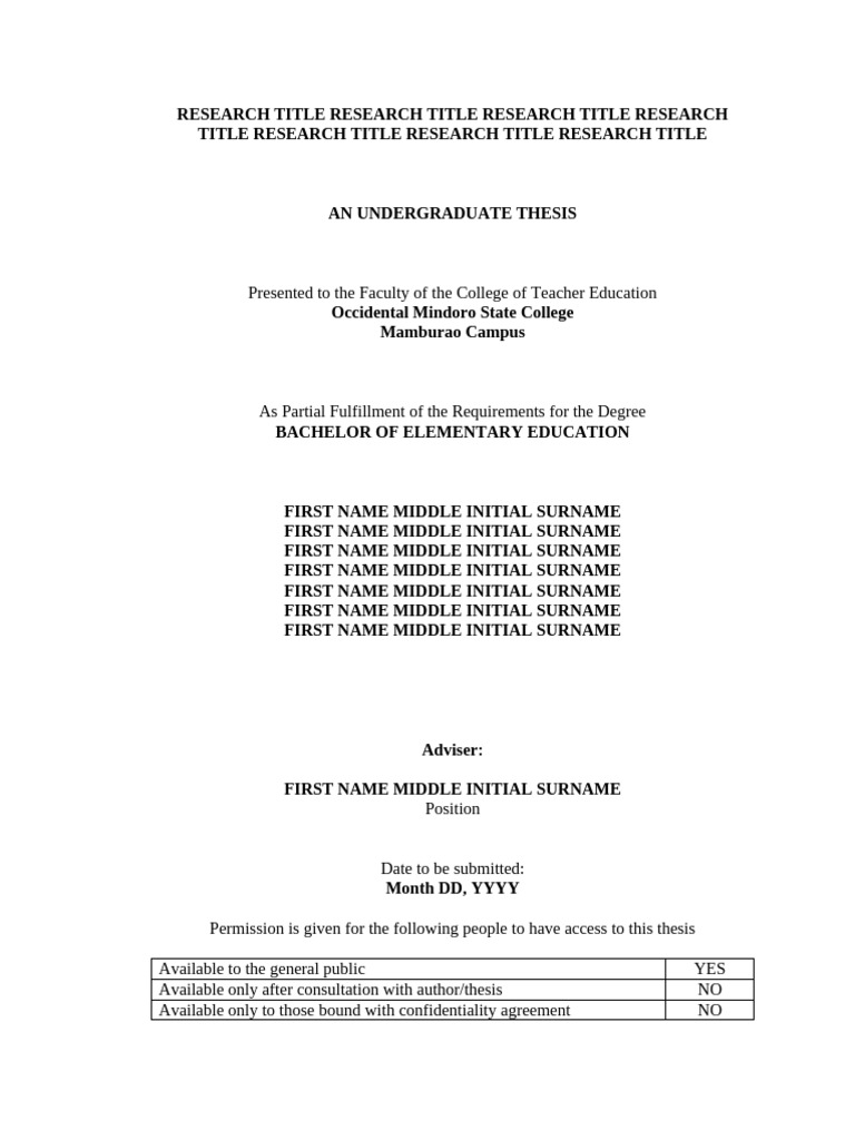 RESEARCH-FORMAT-2023-TITLE-PAGE | PDF