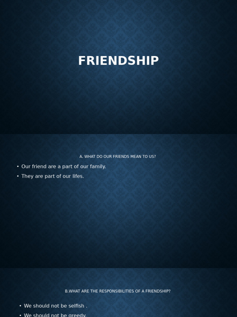 FRIENDSHIP | PDF