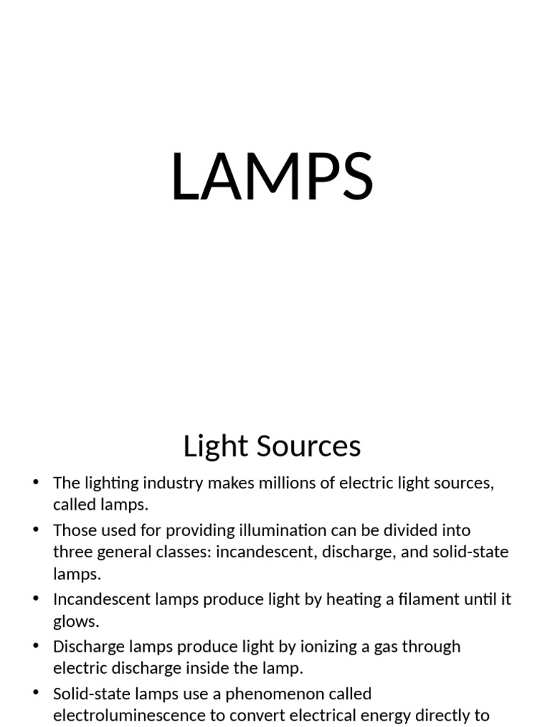 Lamps | PDF