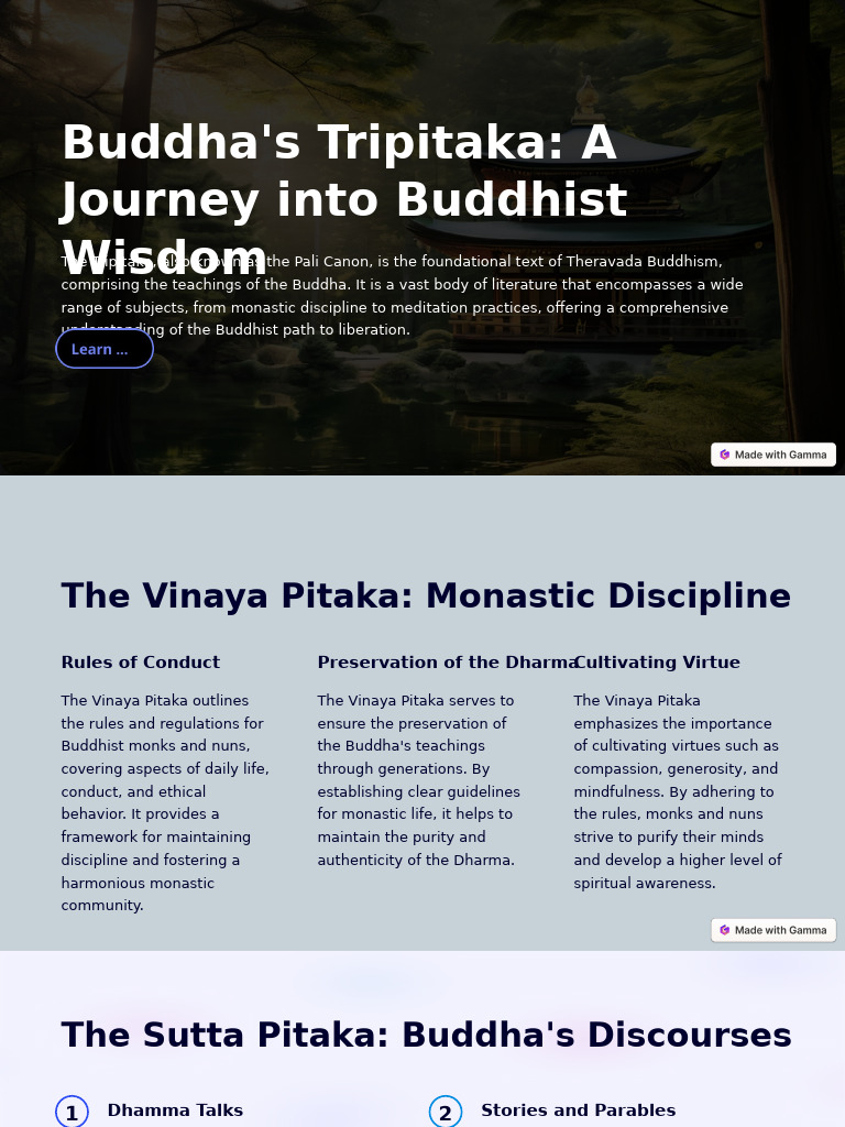 Buddhas Tripitaka A Journey Into Buddhist Wisdom | PDF