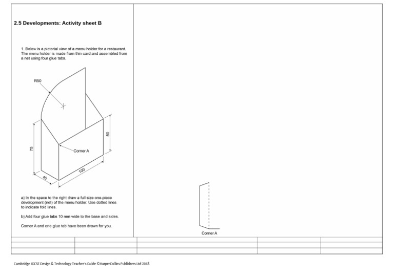 IGCSE DT S2.5 ActivitySheet B | PDF