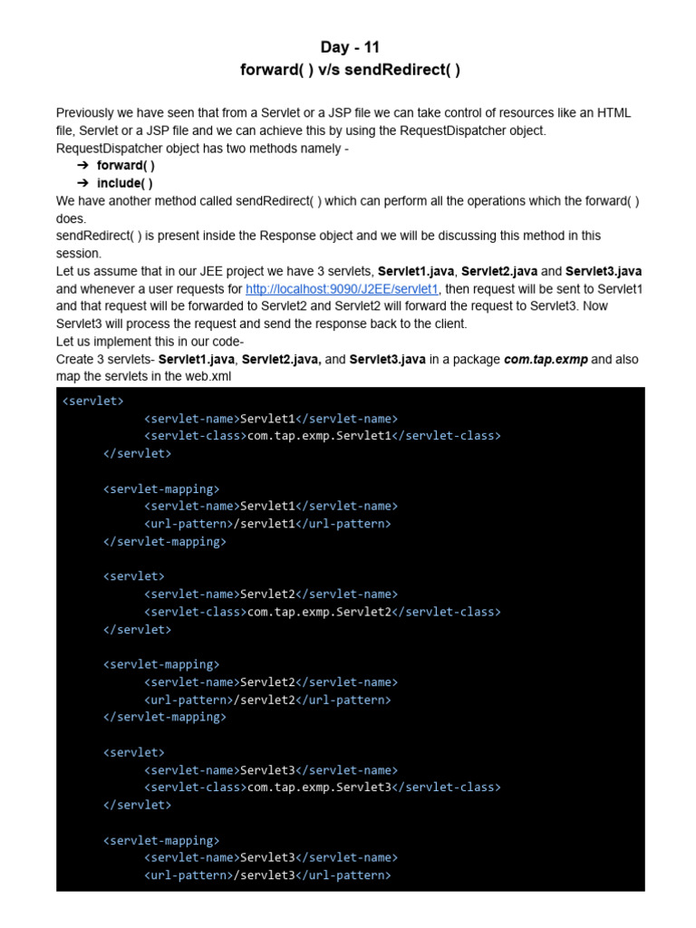 Forward Vs Sendredirect | PDF