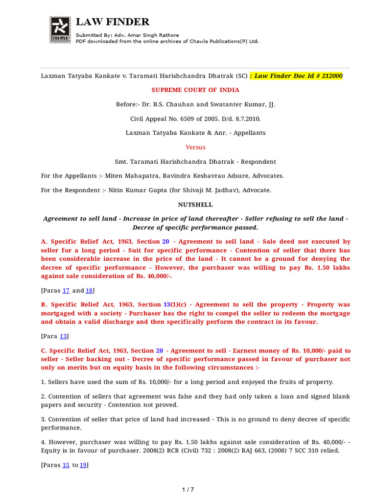 Sale Deed Registration | PDF