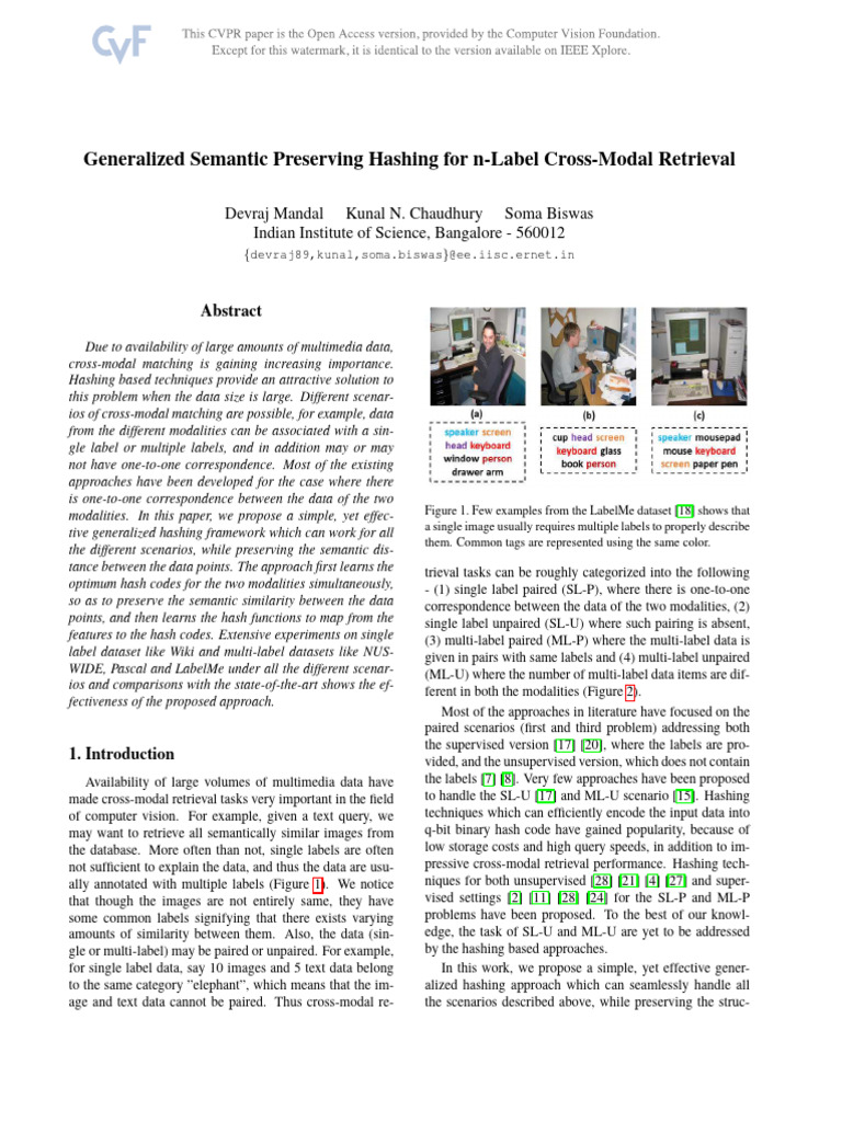 2017 Generalized Semantic Preserving Hashing For N-Label Cross-Modal Retrieval | PDF