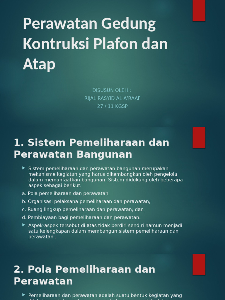 PPT PG KONTRUKSI PLAFON ATAP.docx | PDF