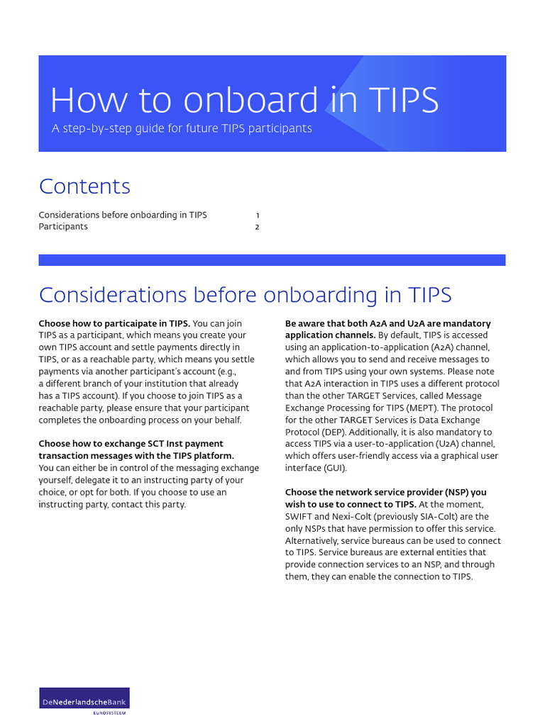 How To Onboard in Tips | PDF
