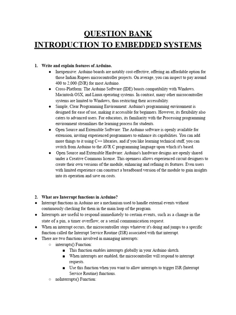 QUESTION BANK (Solutions) | PDF