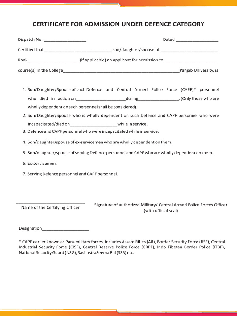 Certificate For Defence | PDF