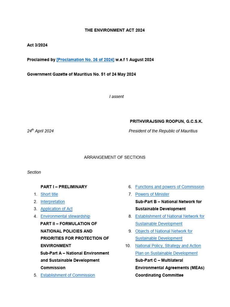 The Environment Protection Act 2024 | PDF