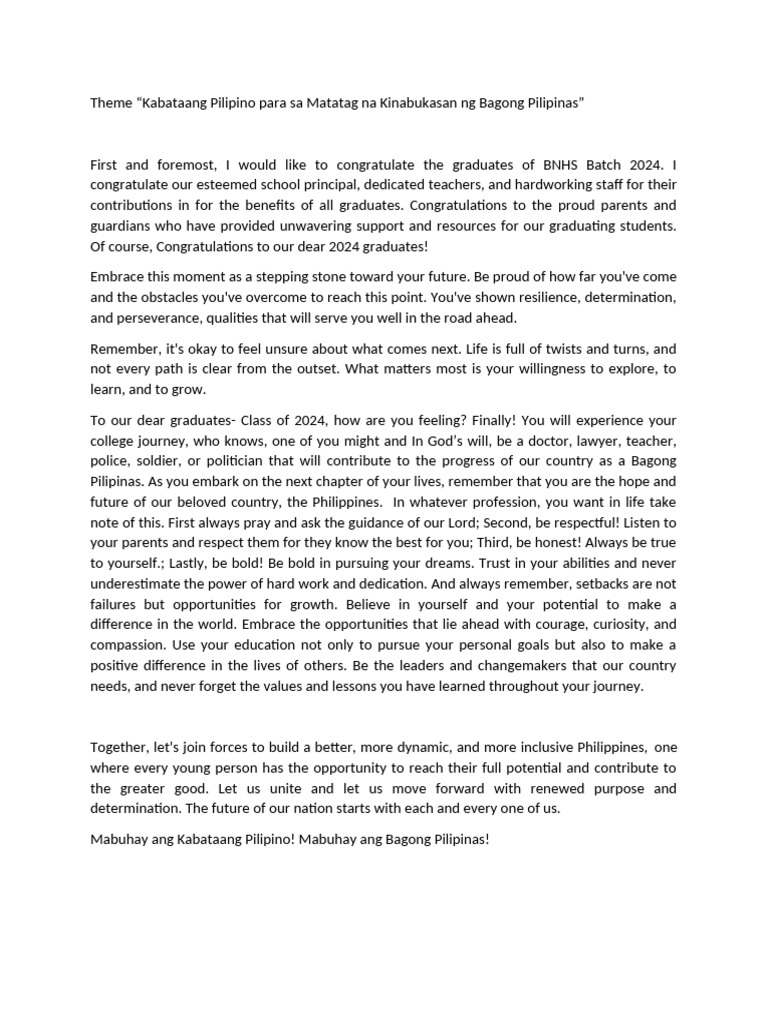 graduation message | PDF