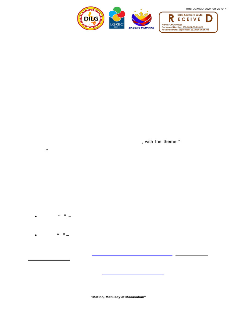 R08 2024 09 23 023 Memorandum Circular No. 2024 136 Re Conduct of ...