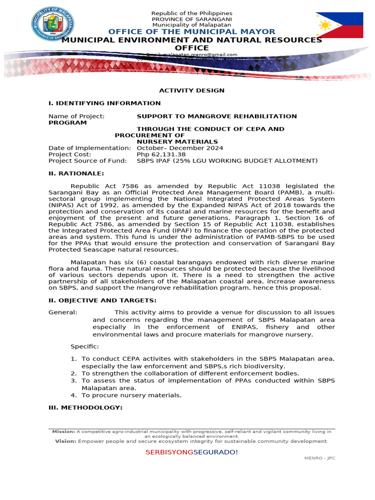 Activity Design - 25% Ipaf Lgu Share 4 | PDF