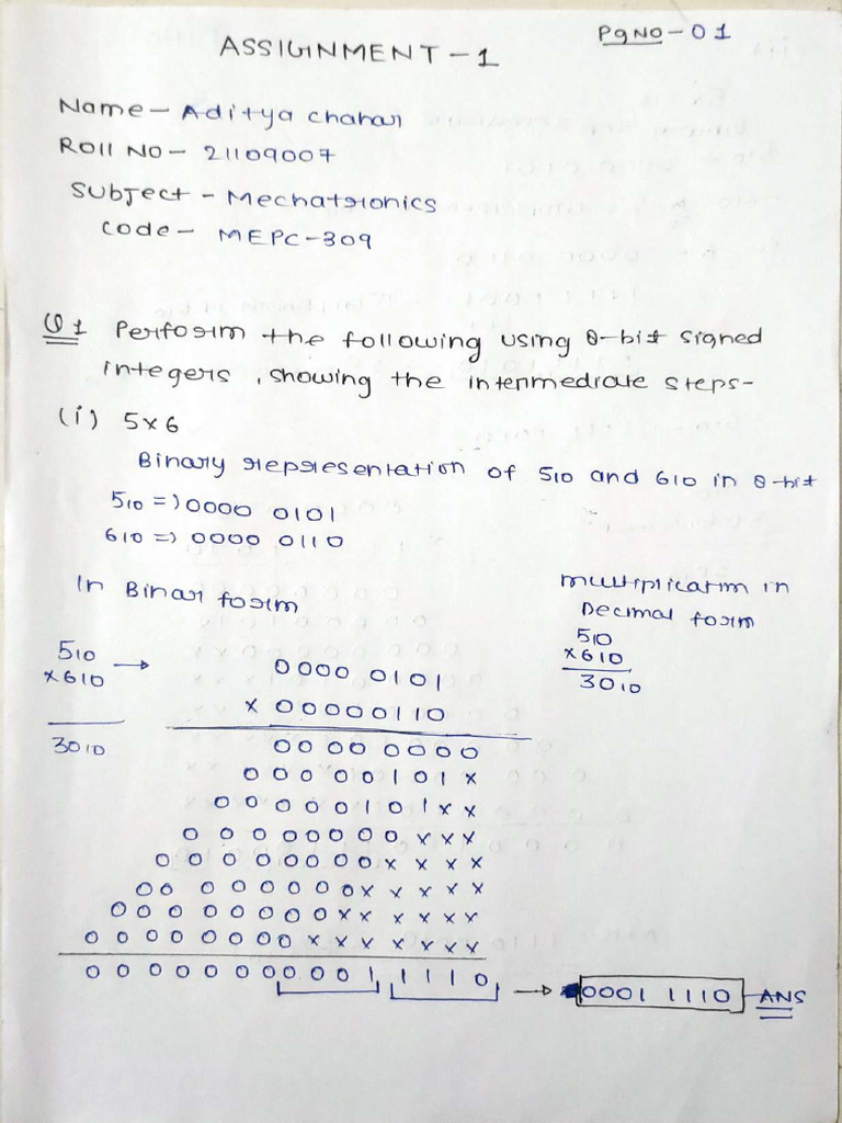 Assignment of Mechatronics | PDF