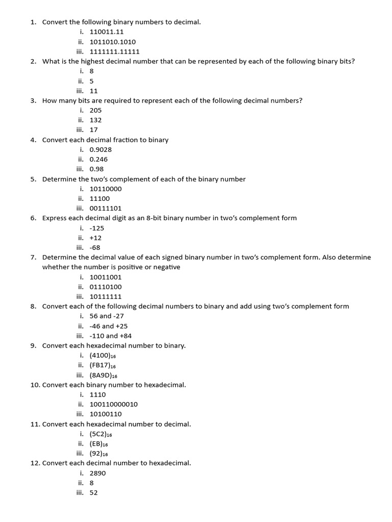 Number Systems - Practice Set | PDF