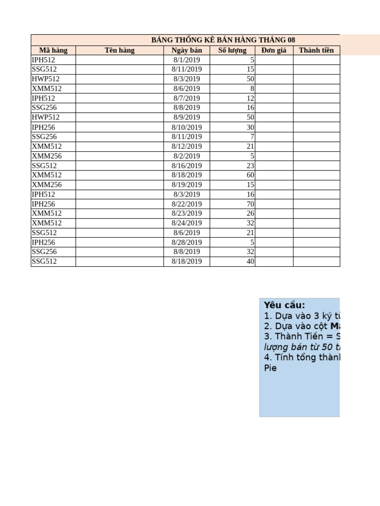 Bai Tap - TH EXCEL | PDF