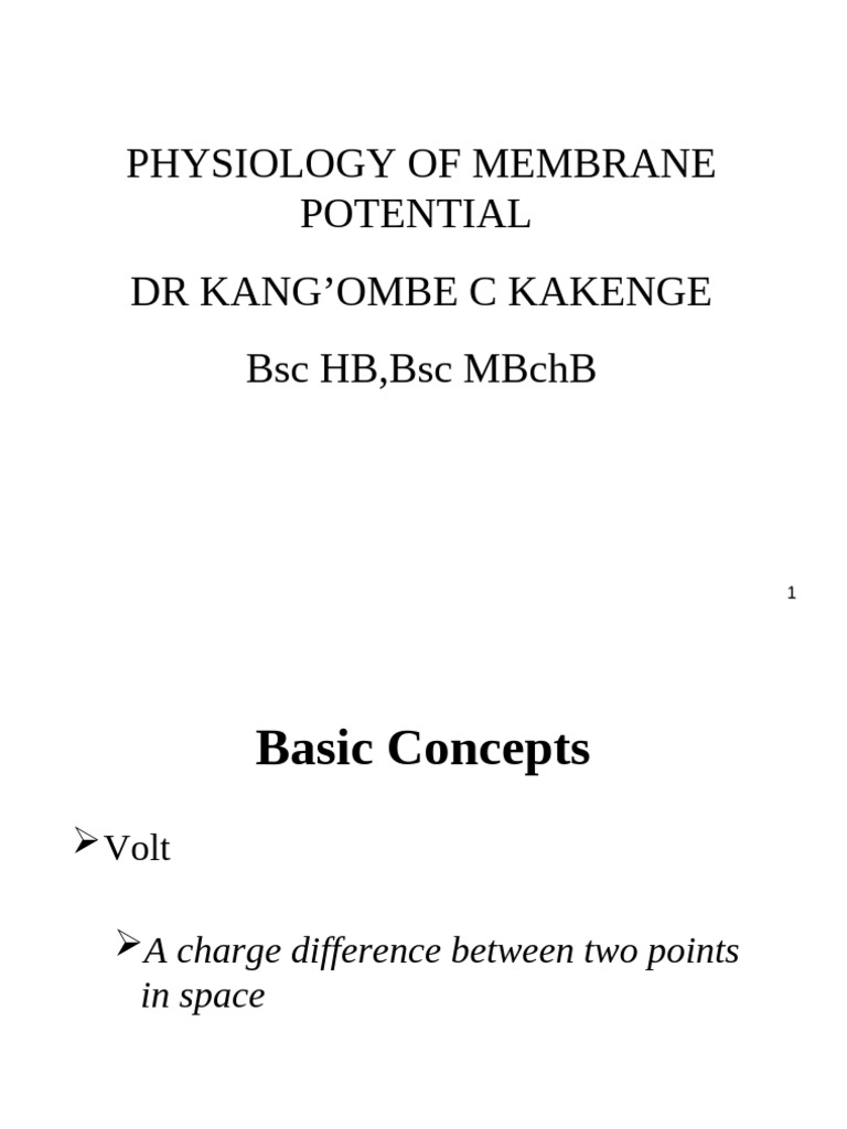 Membrane Potential | PDF
