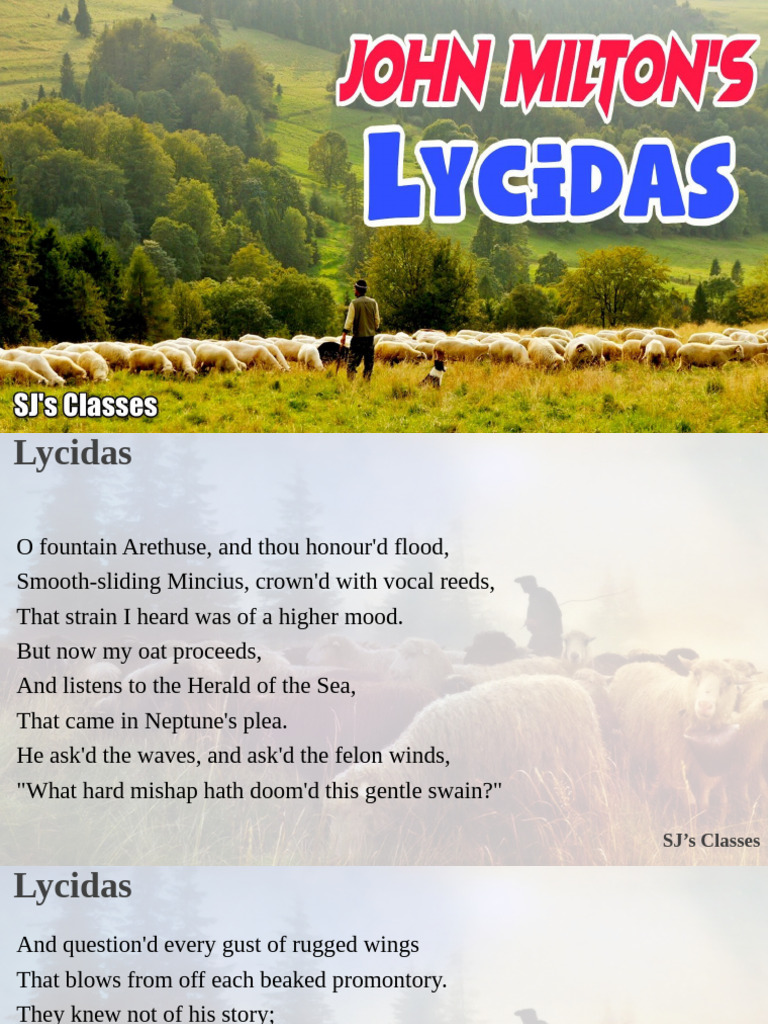 Lycidas Part 2 | PDF