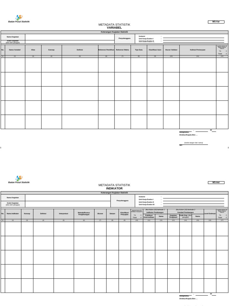 MS-Variabel Dan MS-Indikator | PDF