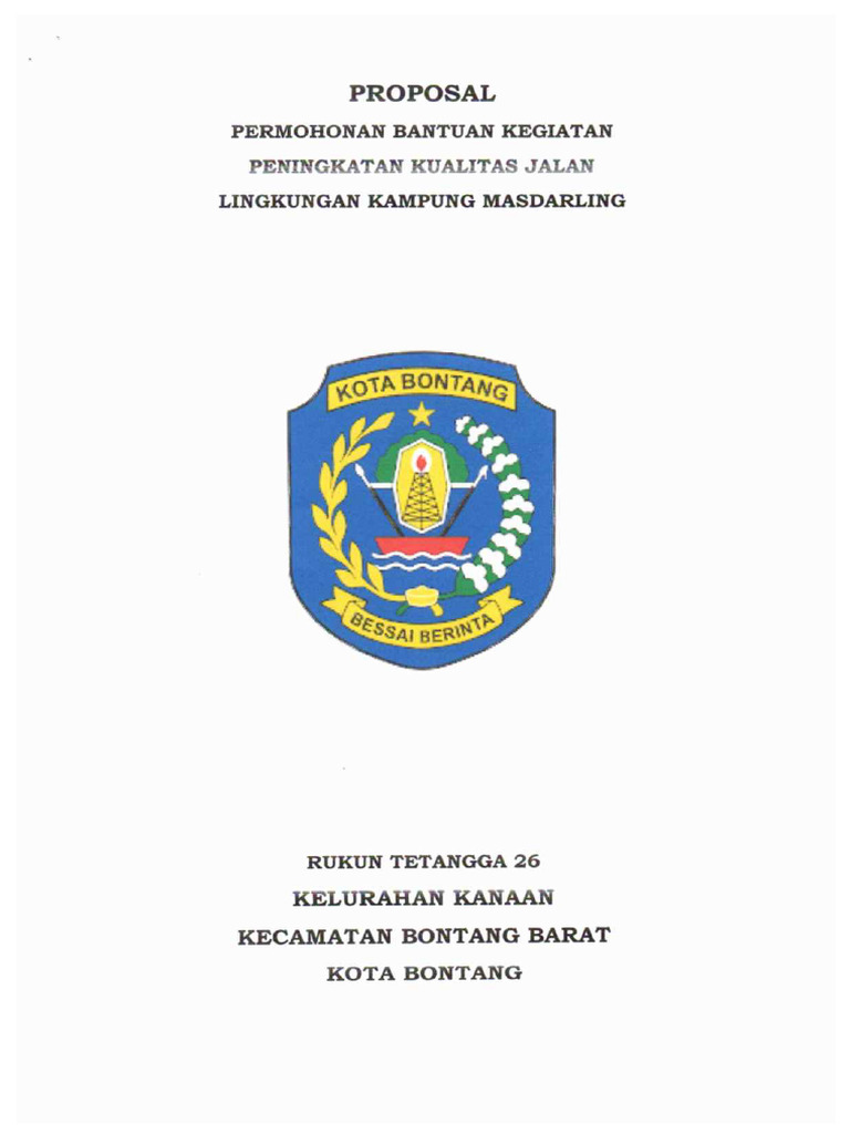 Proposal Jalan Lingkungan Pdf