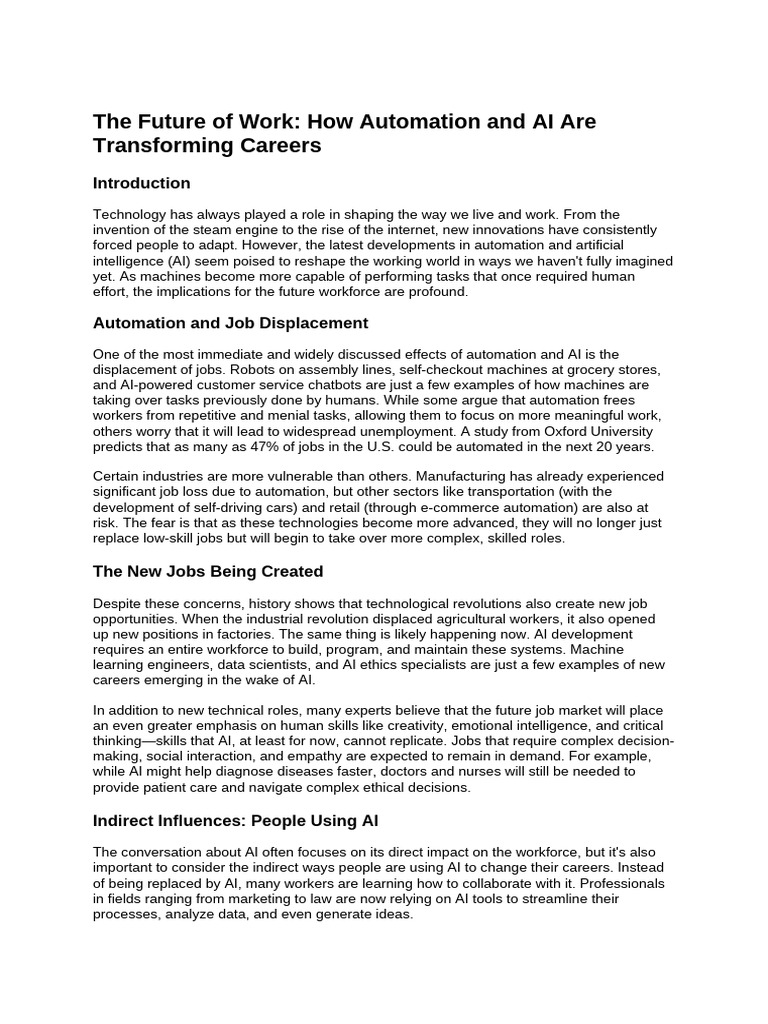 The Future of Work | PDF