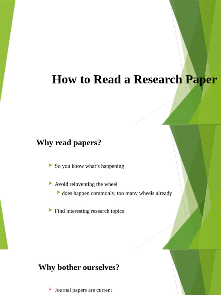 How To Read A Research Paper | PDF