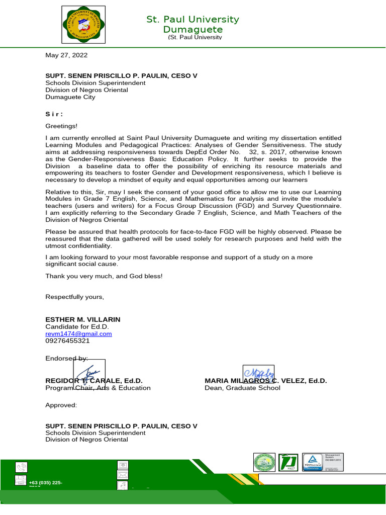 Spud Request Letter | PDF