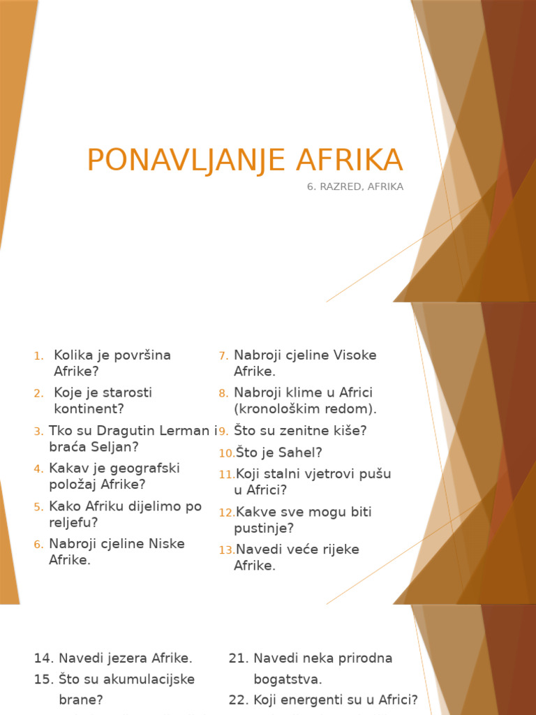 PONAVLJANJE AFRIKA | PDF