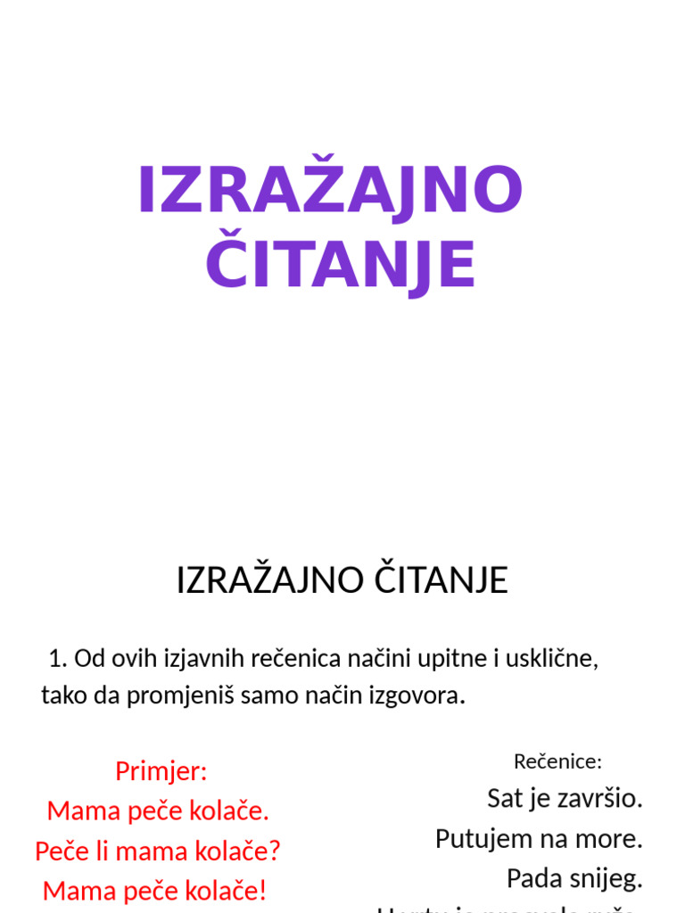 Izrazajno Citanje | PDF