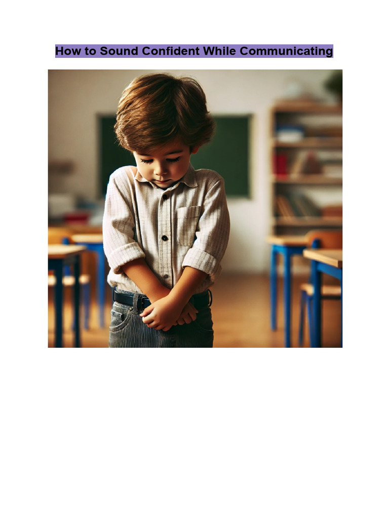 How To Sound Confident While Communicating | PDF