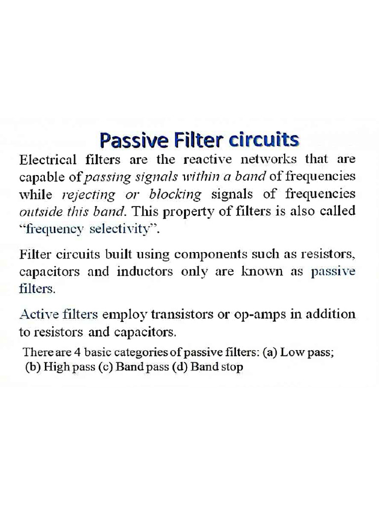 Passive Filter 1 | PDF