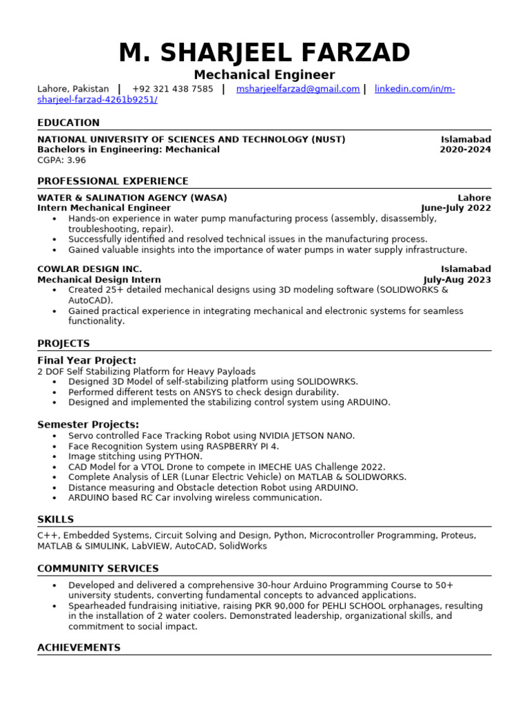 M. Sharjeel Farzad | PDF