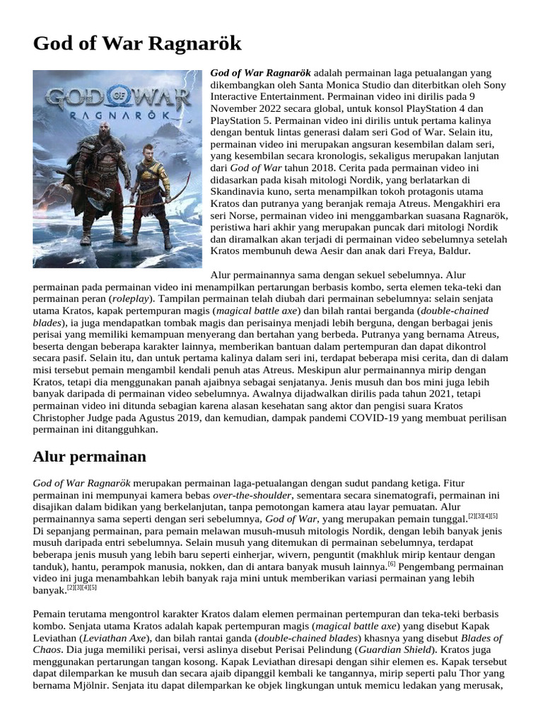 God of War Ragnarök | PDF