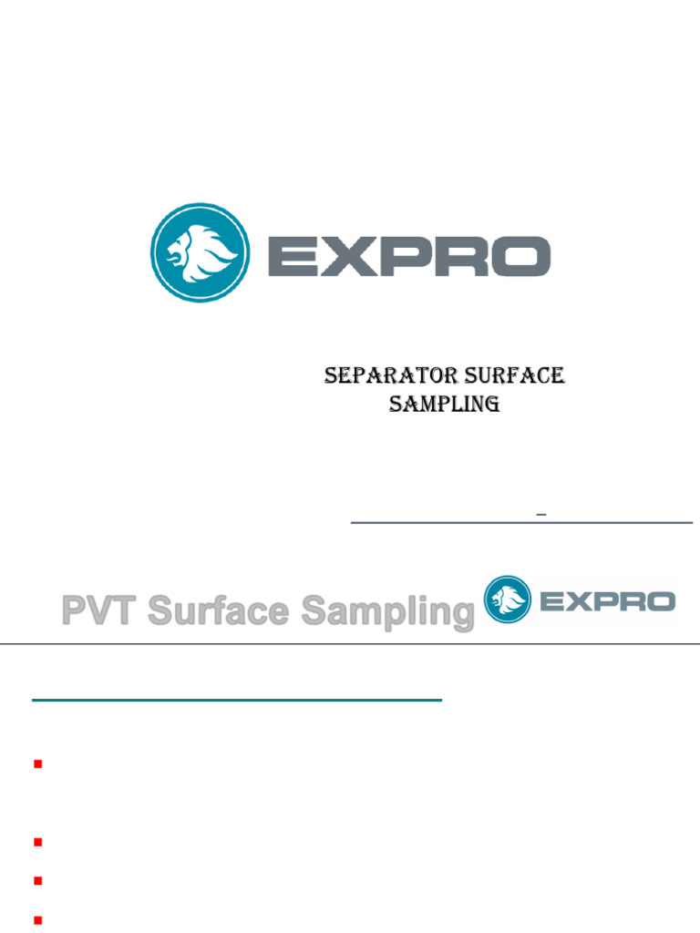 Separator Surface Sampling B v1.3 | PDF