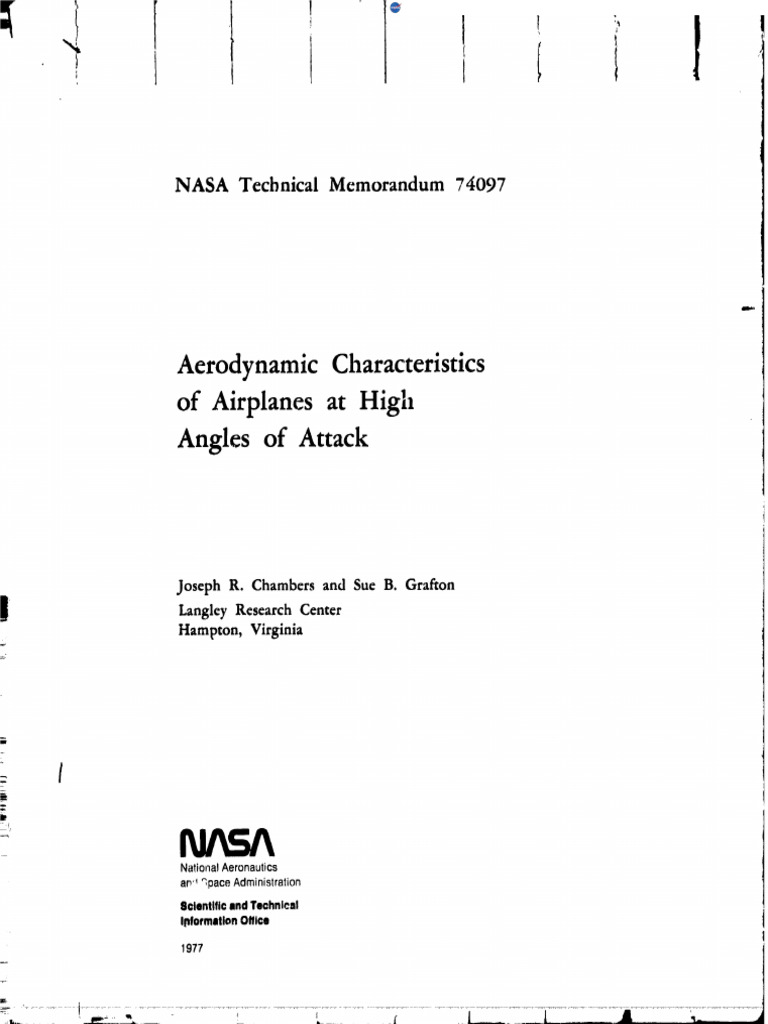 NASA-TM-74097 Aerodynamic Characteristics of Airplanes at High Angles ...