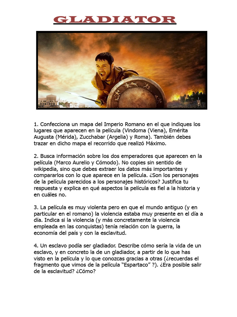 Ficha Gladiator | PDF