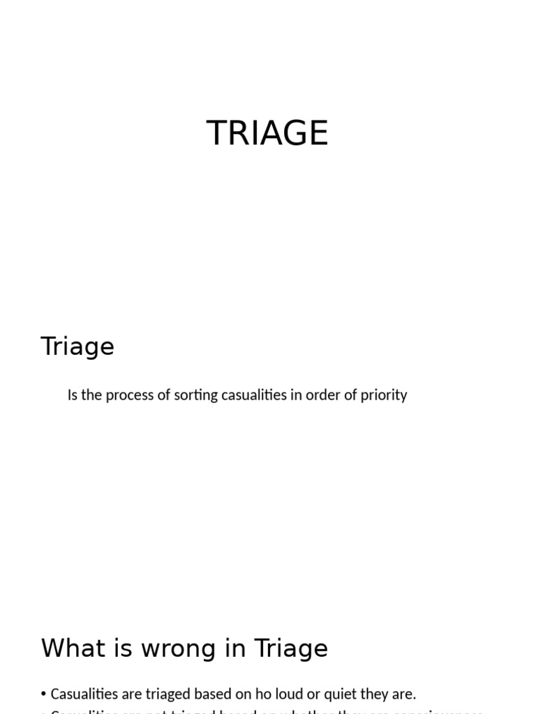 TRIAGE | PDF