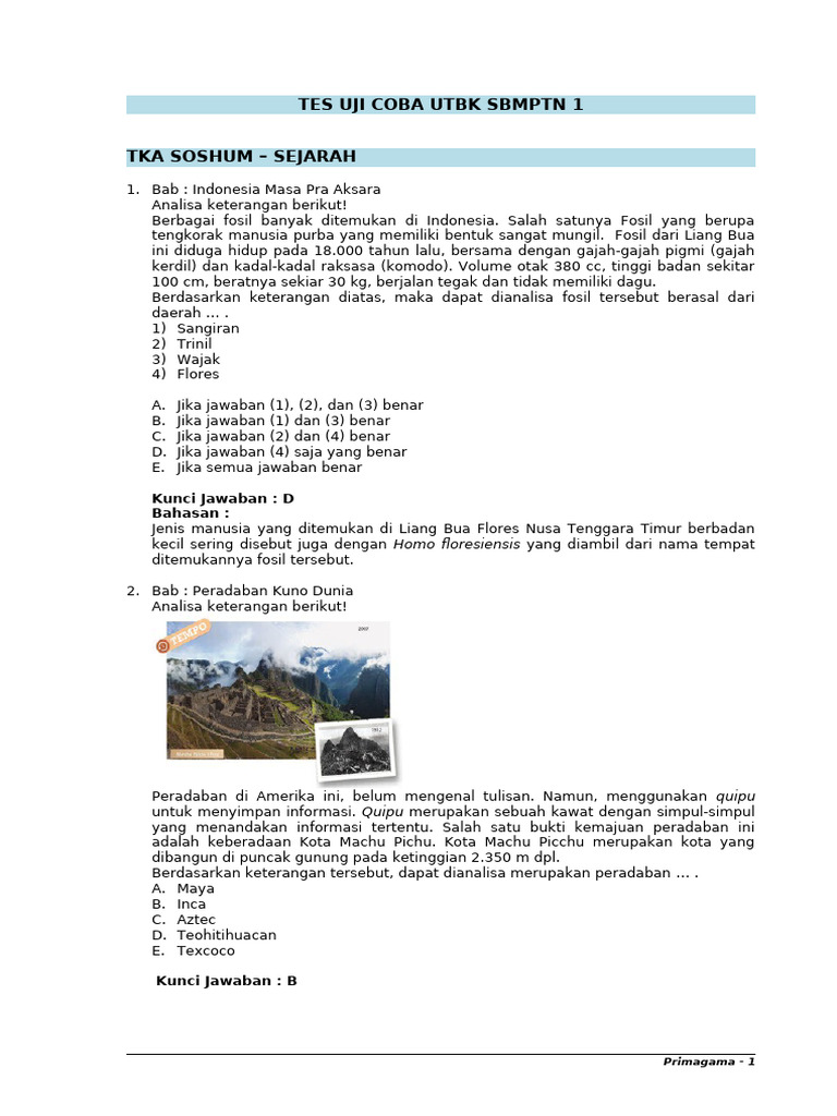 Sej Tuc1utbk Bahas | PDF