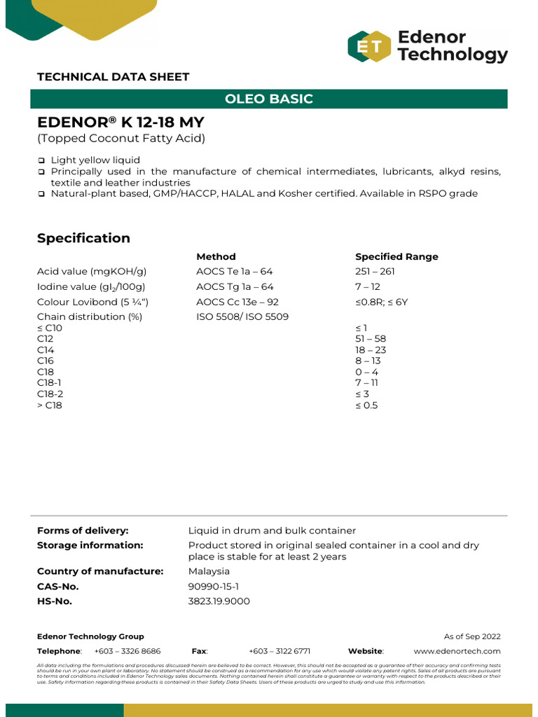 TDS Edenor K 12-18 MY | PDF