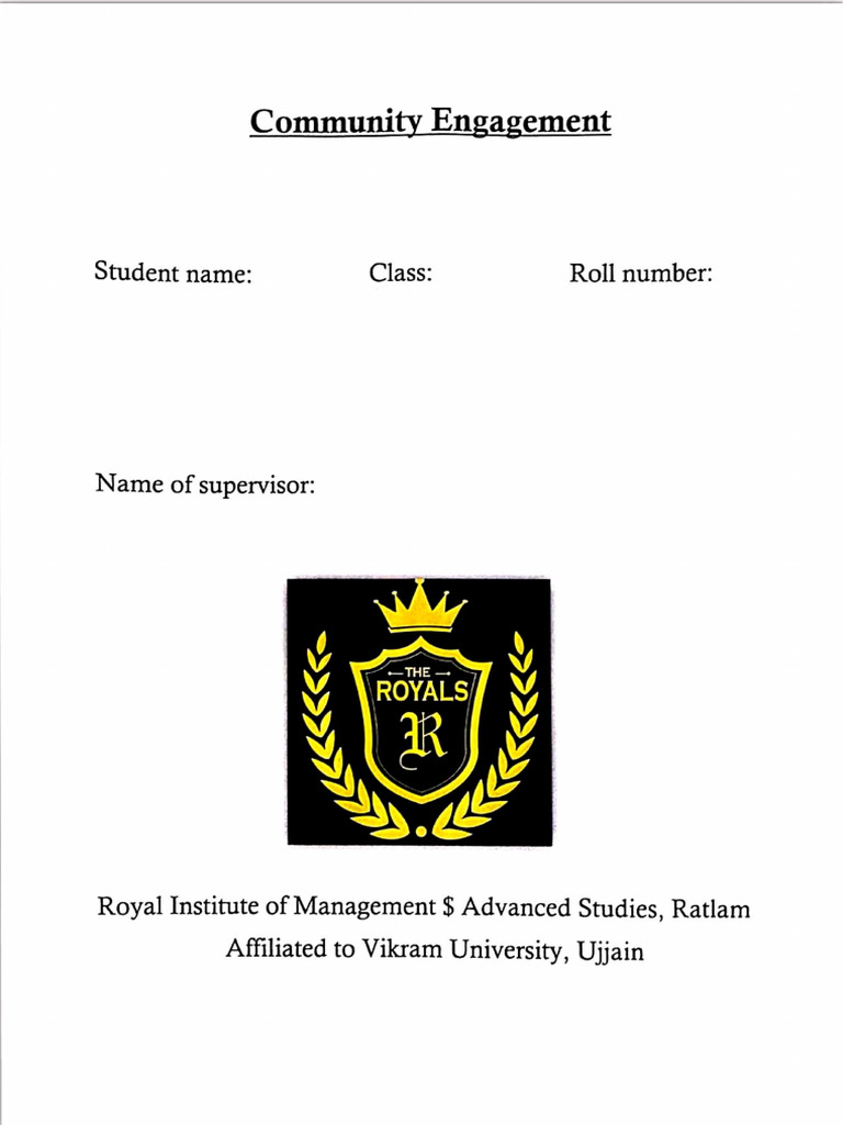 Sample of Project Report Community Engagement H. | PDF