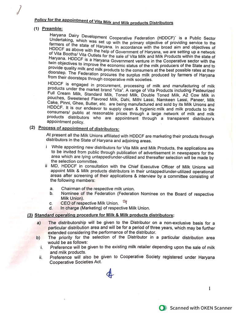 Distributor Appointment Policy | PDF